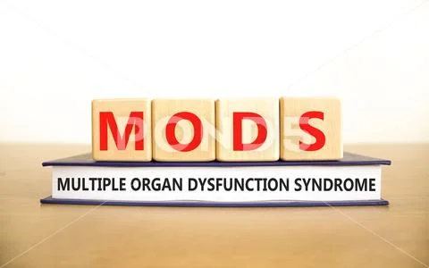 Photograph: MODS multiple organ dysfunction syndrome symbol. Concept ...