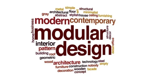Modular design animated word cloud, text... | Stock Video | Pond5