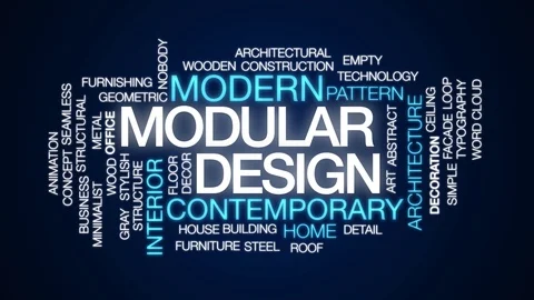 Modular design animated word cloud. Kine... | Stock Video | Pond5