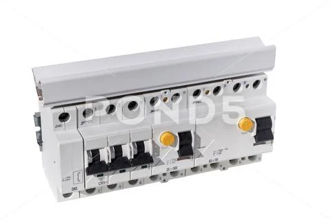 Modular electric circuit breaker, two-pole RCD and three-pole RCD ...