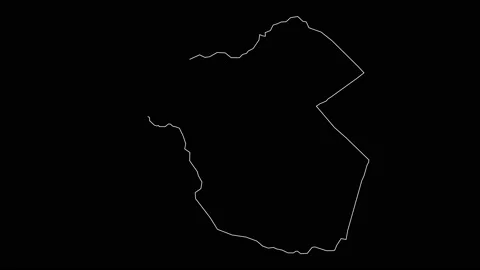 Moka district map of Mauritius outline a... | Stock Video | Pond5