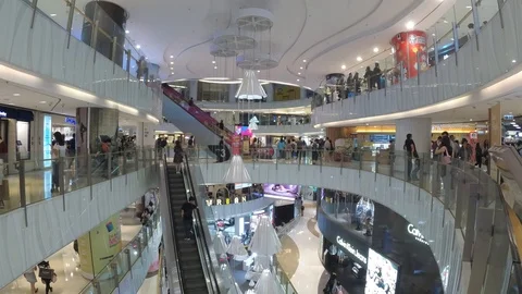 MOKO shopping mall complex Grand New Cen... | Stock Video | Pond5