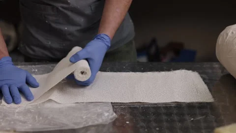 Mold development, Plaster modeling, Work... | Stock Video | Pond5