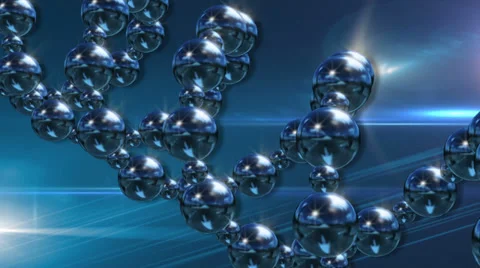 Molecular Atomic string turquoise blue b... | Stock Video | Pond5