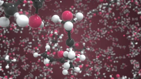 Molecule of angelic acid, conceptual mol... | Stock Video | Pond5