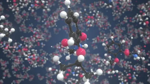 Molecule of propoxur, isolated molecular... | Stock Video | Pond5