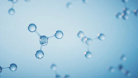 Molecules with blue background, 3d rende... | Stock Video | Pond5