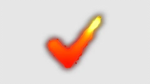 Molten Fire Check Icon VJ Loop Animation | Stock Video | Pond5