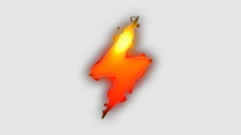 Molten Fire Lightning Bolt Icon VJ Loop ... | Stock Video | Pond5