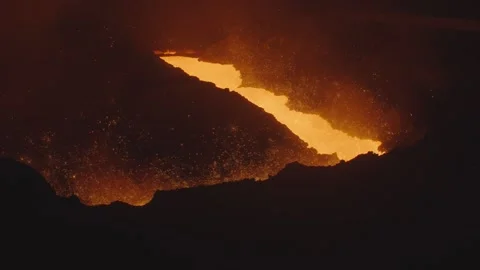 Splashes Of Molten Metal Stock Video Footage | Royalty Free Splashes Of ...