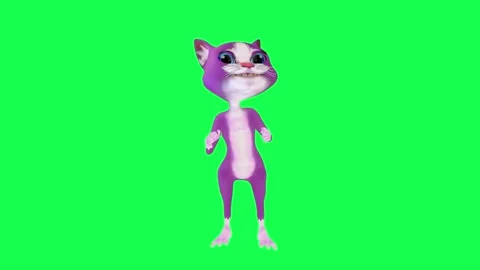 The moment when the purple cartoon cat i... | Stock Video | Pond5