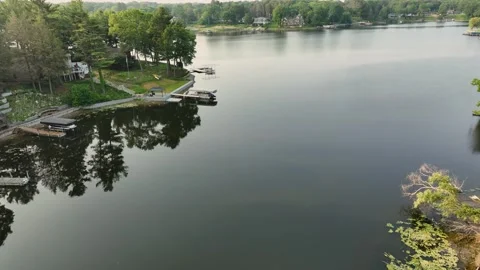 Mona Lake from the dip on Forest Park. | Stock Video | Pond5