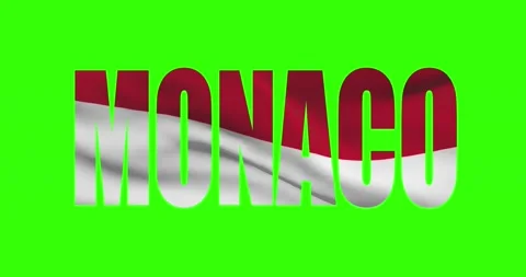 Monaco country lettering word text with ... | Stock Video | Pond5