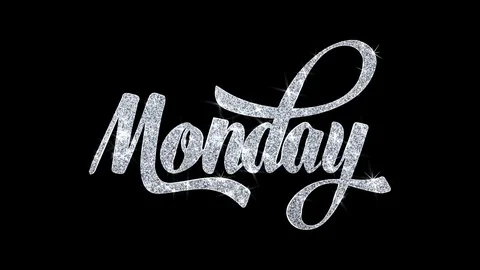 Monday Blinking Text Wishes Particles Gr... | Stock Video | Pond5