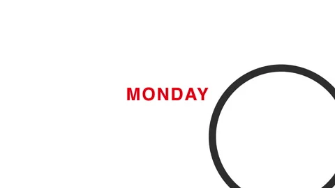 Monday Text Magnifying Glass Animation 4... | Stock Video | Pond5