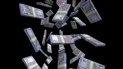 Rupees Rain Stock Video Footage | Royalty Free Rupees Rain Videos | Pond5