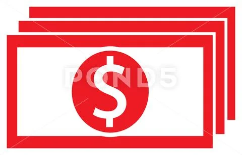 Money bills red icons: Graphic #85926169