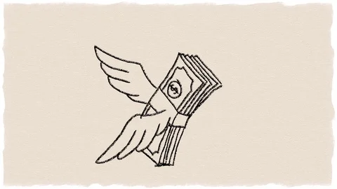 Flying Money Drawing Stock Footage ~ Royalty Free Stock Videos | Pond5