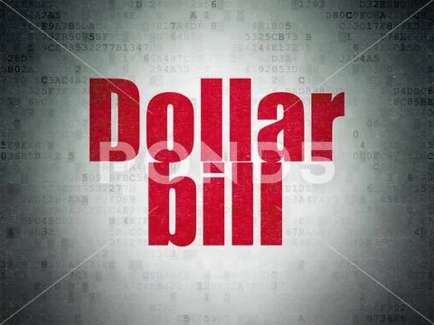 Money concept: Dollar Bill on Digital Data Paper background ...