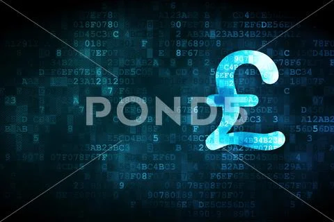 Money concept: Pound on digital background: Royalty Free #70363122