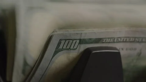 Money Counter Flipping One Hundred Dolla... | Stock Video | Pond5