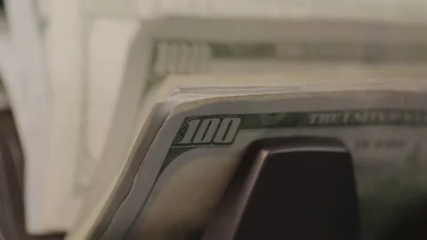 Money Counter in Slow Motion Counting Bi... | Stock Video | Pond5