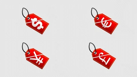 Money Currency Price Tag Cut Animation P... | Stock Video | Pond5