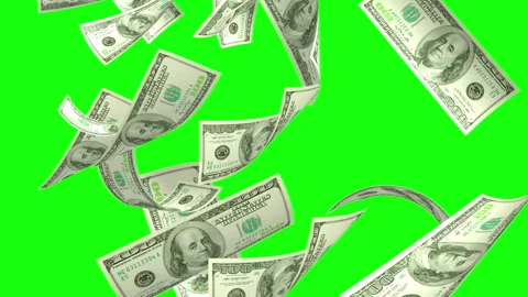 Money Falling on Green Screen – Isolat... | Stock Video | Pond5