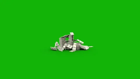 Green Screen Money Stacks Stock Video Footage | Royalty Free Green ...