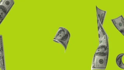 Money flying in wind Green screen animat... | Stock Video | Pond5