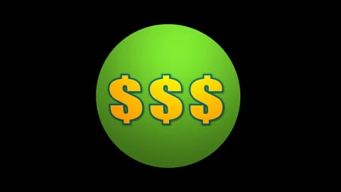 MONEY green animated pop up button/ Matt... | Stock Video | Pond5