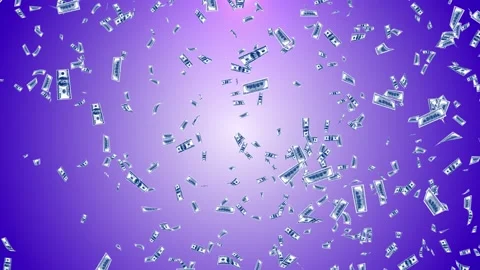 Money rain 3D background in 4k Animation... | Stock Video | Pond5