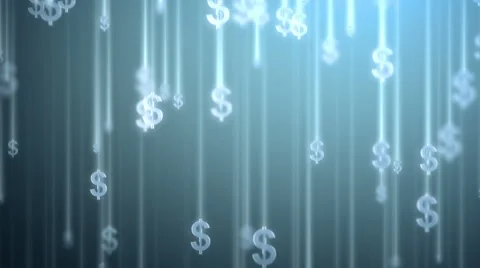 money rain background, dollars. 3d anima... | Stock Video | Pond5