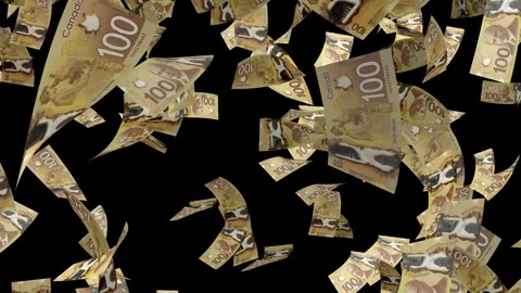 Canadian Money Falling Stock Video Footage | Royalty Free Canadian ...