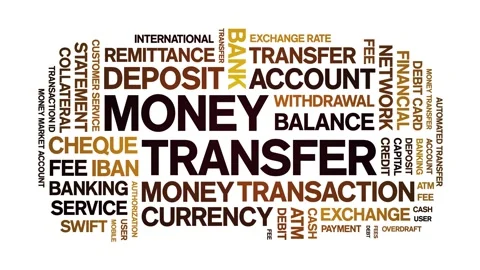 Money Transfer animated word cloud,anima... | Stock Video | Pond5