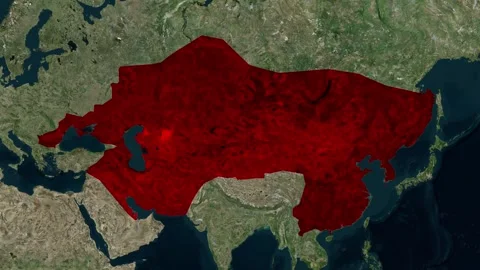 Mongol Empire Map animation, The Mongol ... | Stock Video | Pond5
