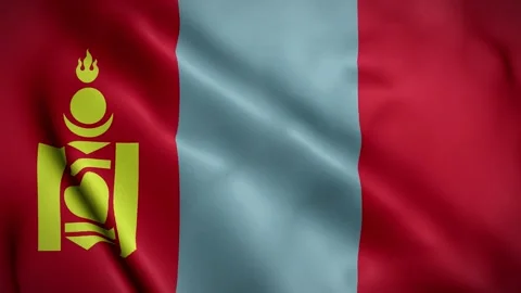 Mongolia waving flag, 4k Mongolian Flag ... | Stock Video | Pond5