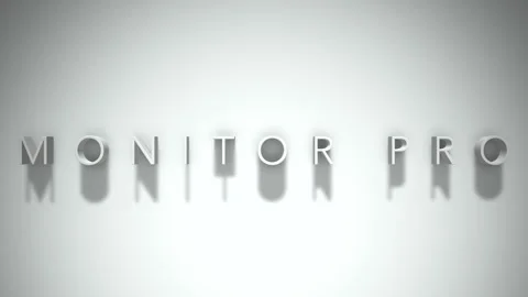 monitor pro 3D title animation with shad... | Stock Video | Pond5