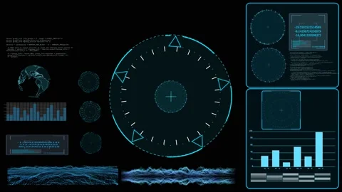 Monitor radar investigate digital techno... | Stock Video | Pond5