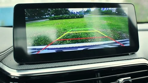 Monitor with reversing camera with adapt... | Stock Video | Pond5