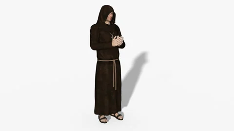 the monk prays,loop,animation,transparen... | Stock Video | Pond5