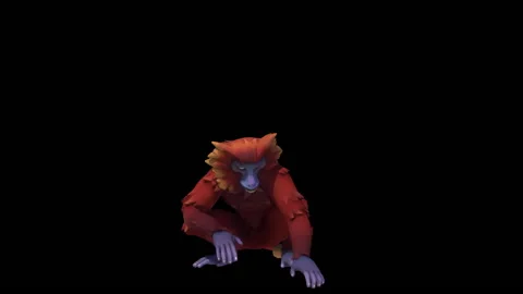 Monkey Angry Alpha Loop | Stock Video | Pond5