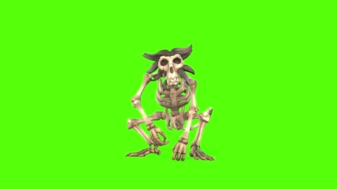 Monkey react Green Screen Animation 3D R... | Stock Video | Pond5