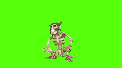 Monkey Skeleton Idle 2 Green Screen Anim... | Stock Video | Pond5
