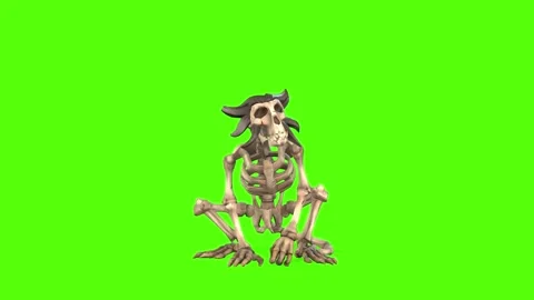 Monkey Skeleton Idle Green Screen Animat... | Stock Video | Pond5