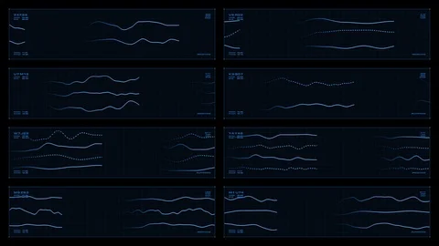 Monochromatic, eight-panel visual displa... | Stock Video | Pond5