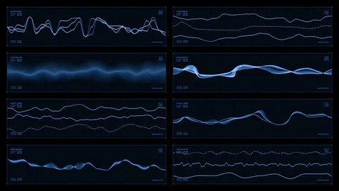 Monochromatic multi-panel visual display... | Stock Video | Pond5
