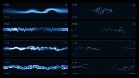 Monochromatic multi-panel visual display... | Stock Video | Pond5