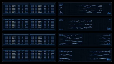 Monochromatic visual display: animated g... | Stock Video | Pond5