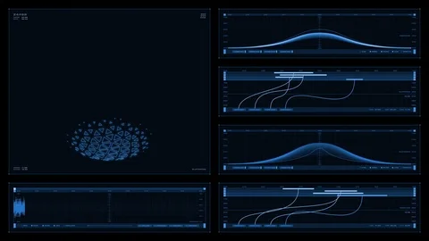 Monochromatic visual display: audio wave... | Stock Video | Pond5